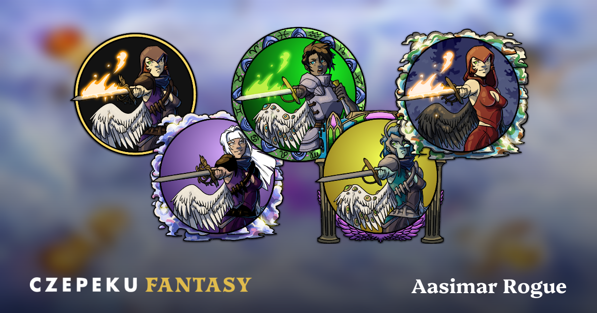 Aasimar Rogue Token Builder | Customize and Randomize Czepeku Tokens