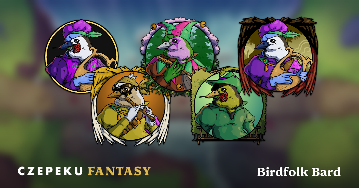 Birdfolk Bard Token Builder | Customize and Randomize Czepeku Tokens