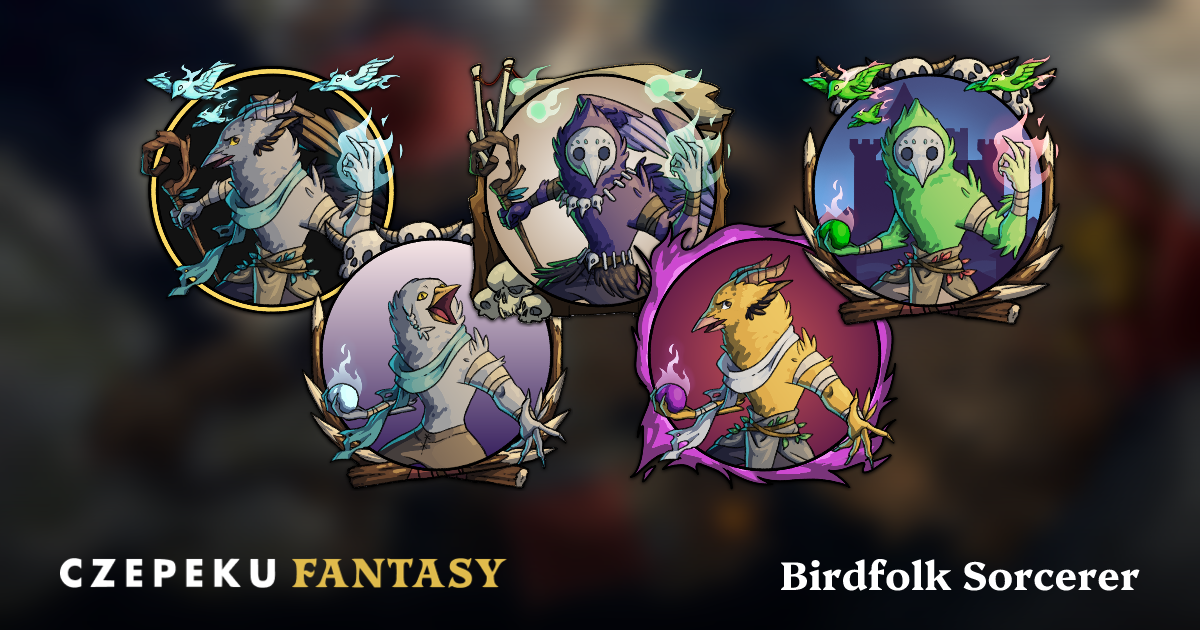 Birdfolk Sorcerer Token Builder | Customize and Randomize Czepeku Tokens