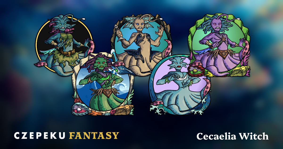Cecaelia Witch Token Builder | Customize and Randomize Czepeku Tokens