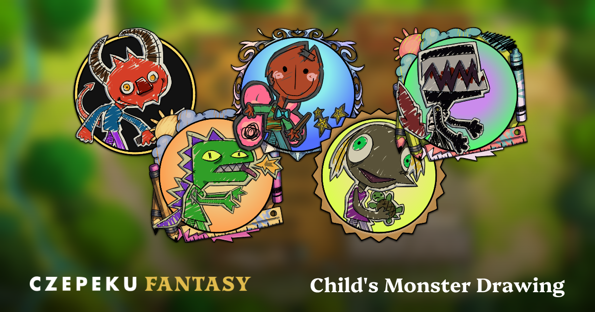 Child's Monster Drawing Token Builder | Customize and Randomize Czepeku ...