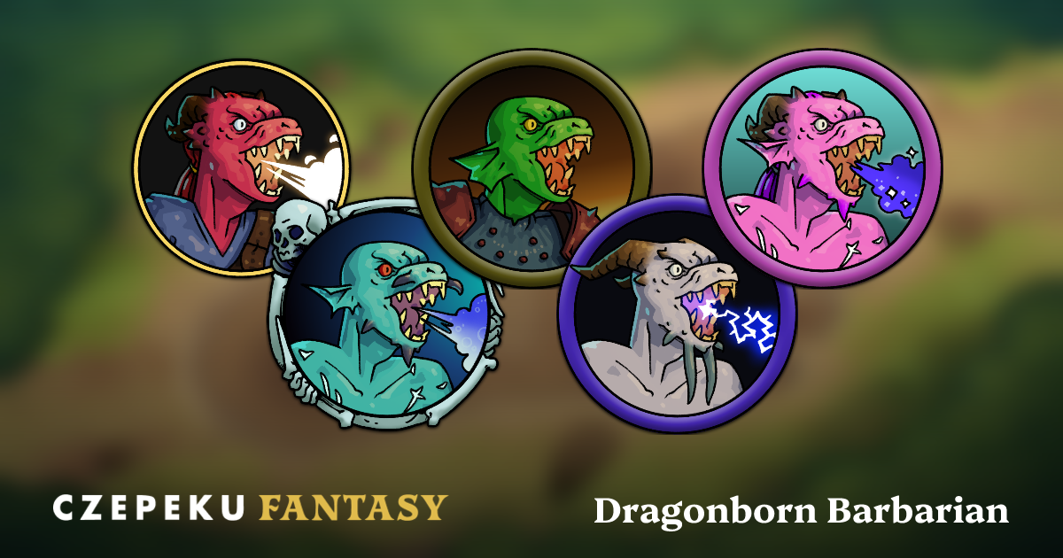 Dragonborn Barbarian Token Builder | Customize and Randomize Czepeku Tokens