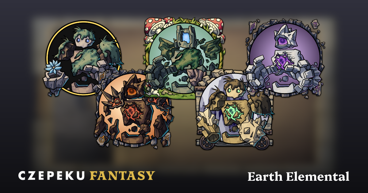 Earth Elemental Token Builder | Customize and Randomize Czepeku Tokens