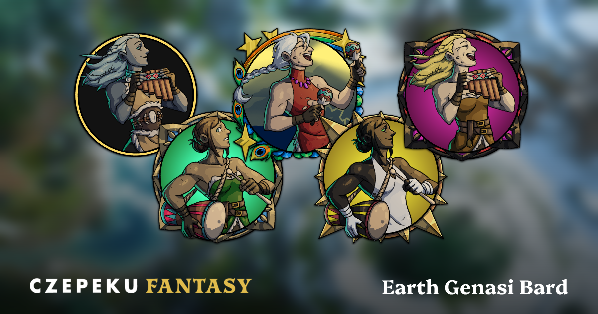 Earth Genasi Bard Token Builder | Customize and Randomize Czepeku Tokens