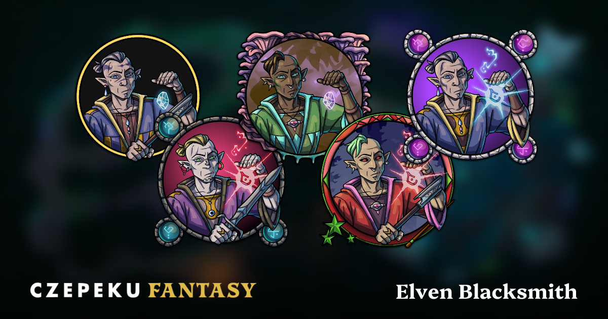 Elven Blacksmith Token Builder | Customize and Randomize Czepeku Tokens