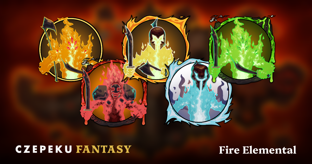 Fire Elemental Token Builder | Customize and Randomize Czepeku Tokens