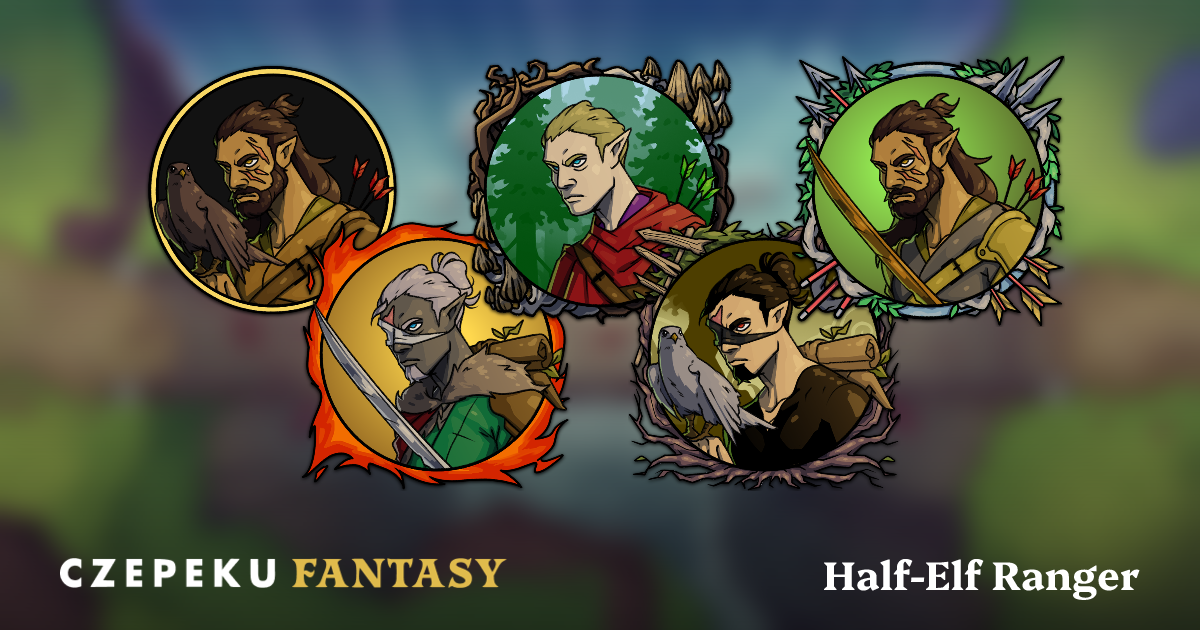 Half-Elf Ranger Token Builder | Customize and Randomize Czepeku Tokens