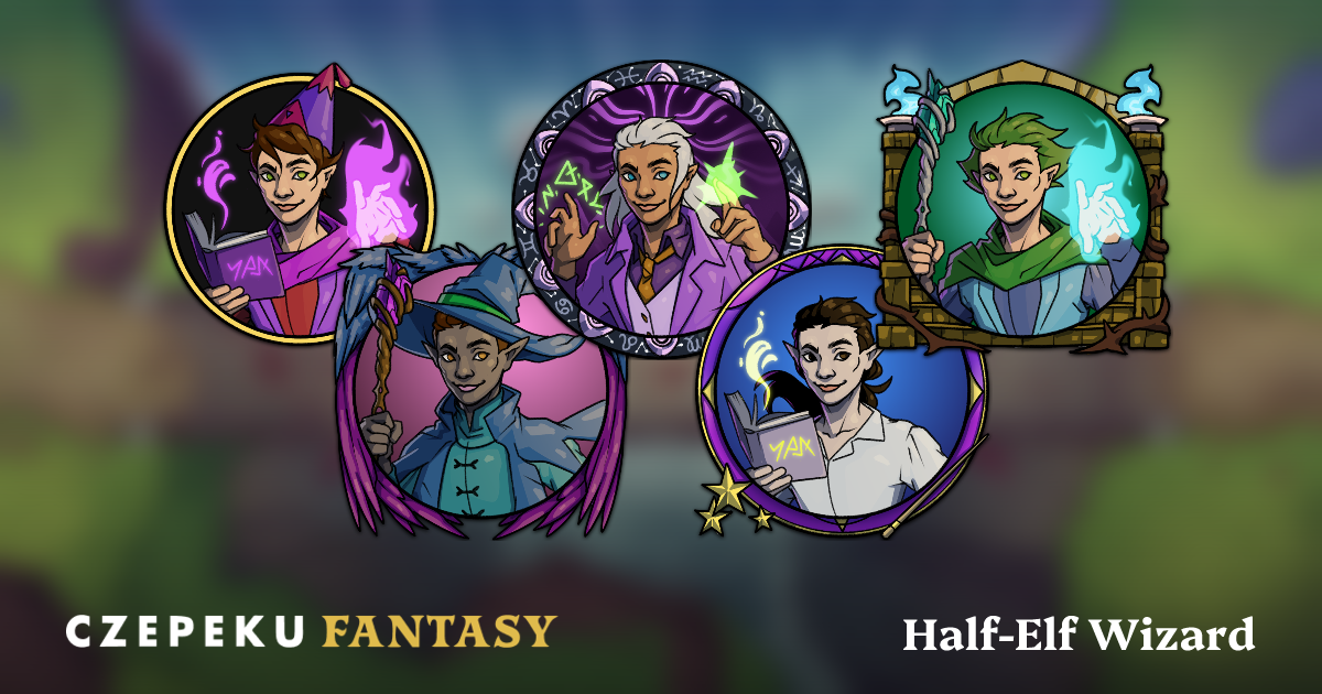 Half-Elf Wizard Token Builder | Customize and Randomize Czepeku Tokens