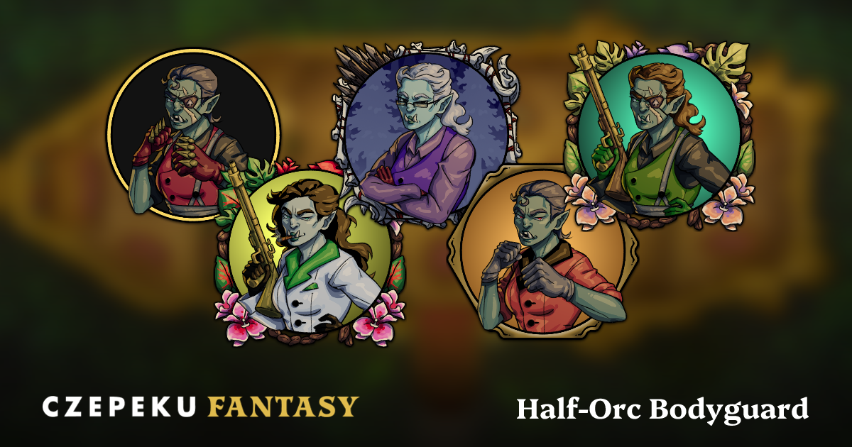 Half-Orc Bodyguard Token Builder | Customize and Randomize Czepeku Tokens