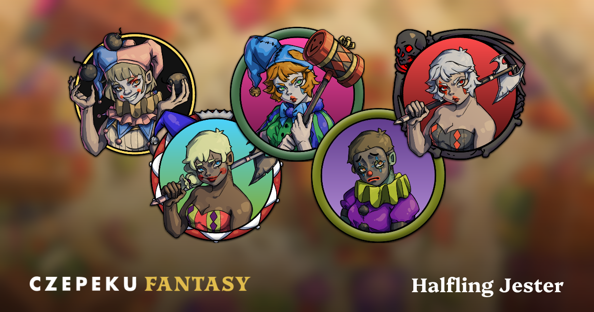 Halfling Jester Token Builder | Customize and Randomize Czepeku Tokens