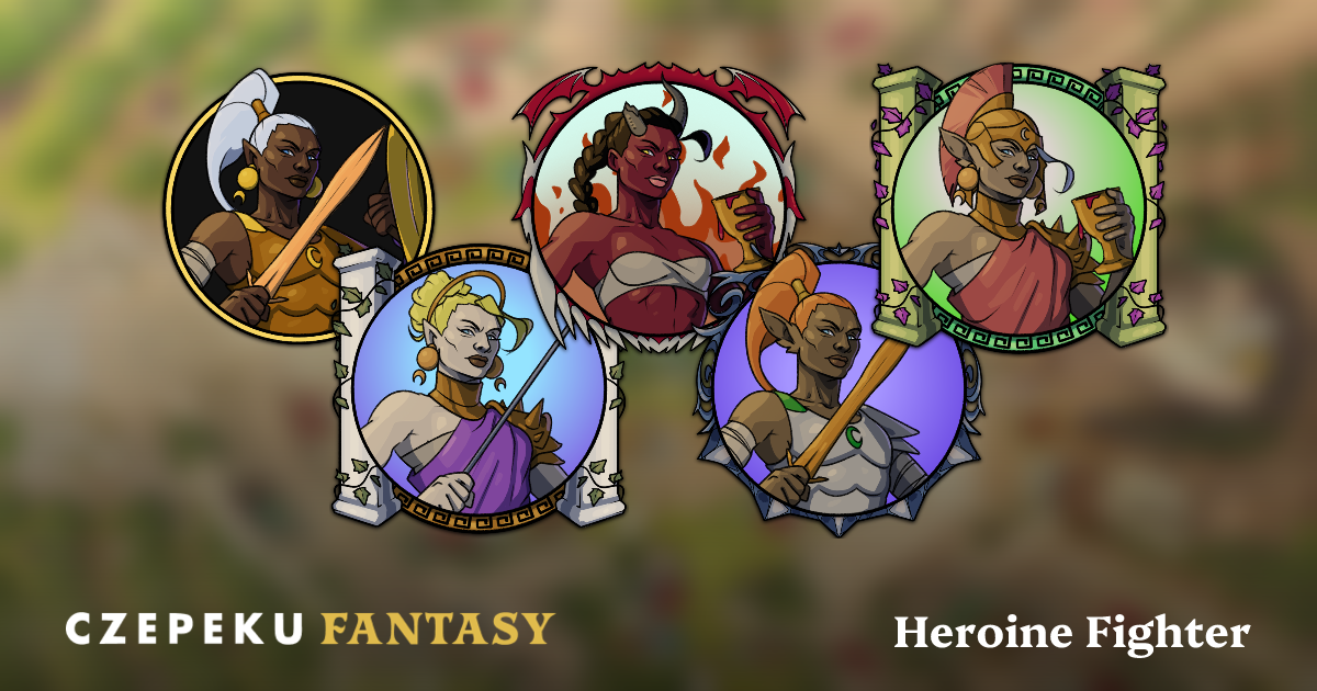 Heroine Fighter Token Builder | Customize and Randomize Czepeku Tokens