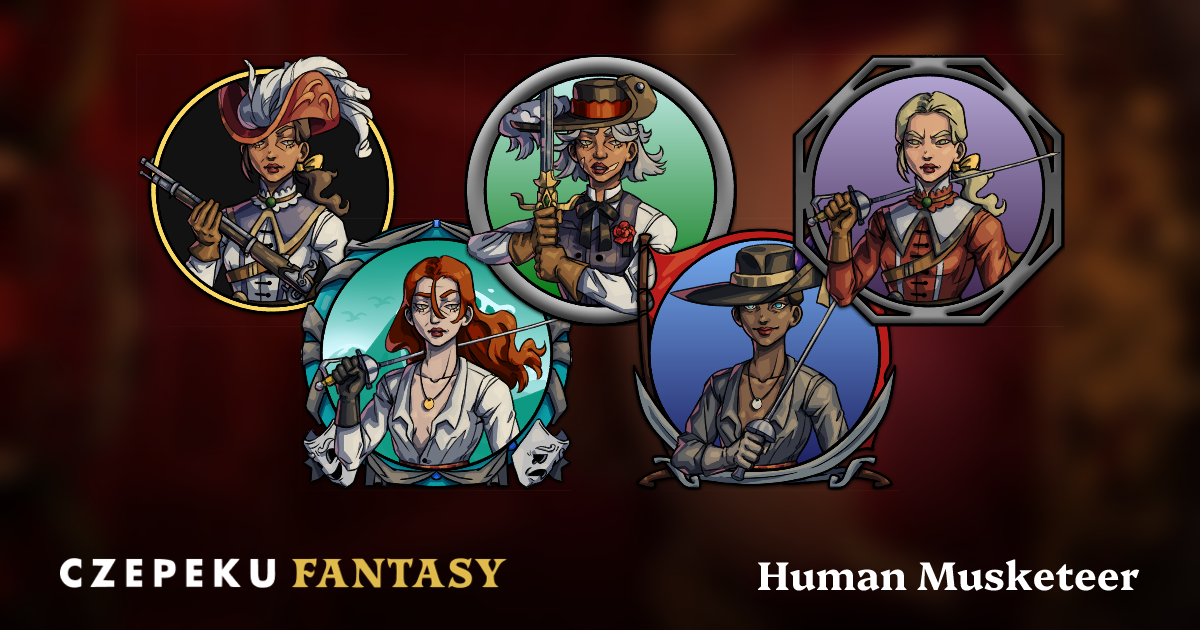 Human Musketeer Token Builder | Customize and Randomize Czepeku Tokens