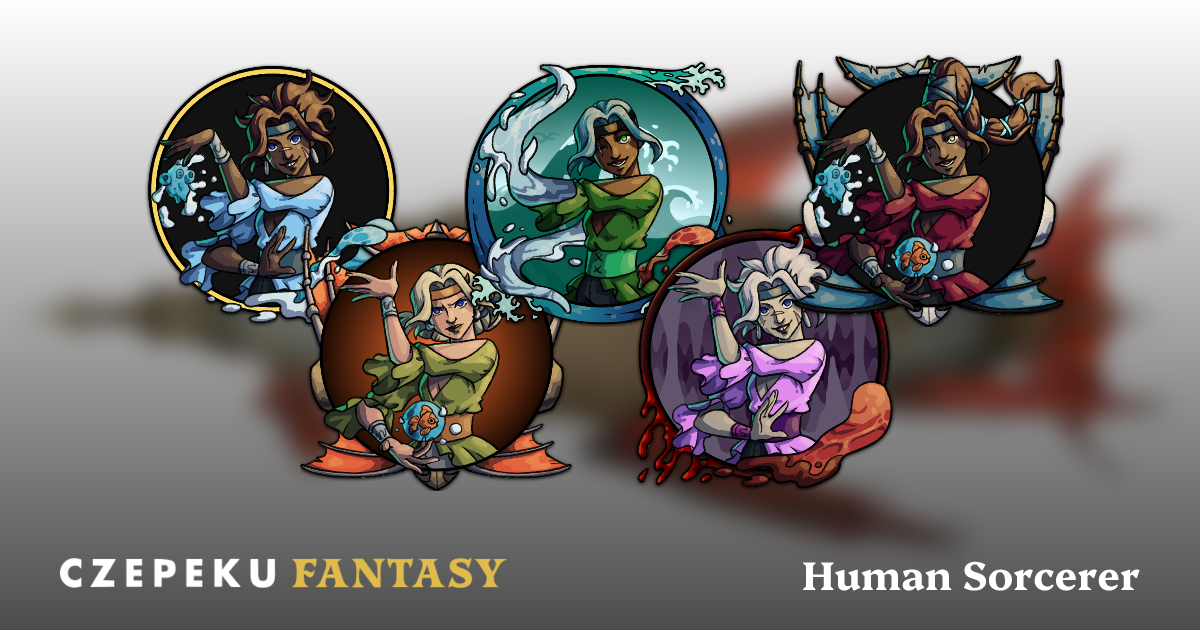 Human Sorcerer Token Builder | Customize and Randomize Czepeku Tokens