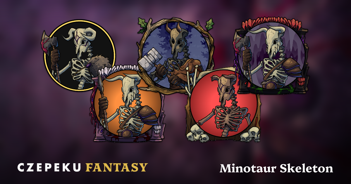 Minotaur Skeleton Token Builder | Customize and Randomize Czepeku Tokens