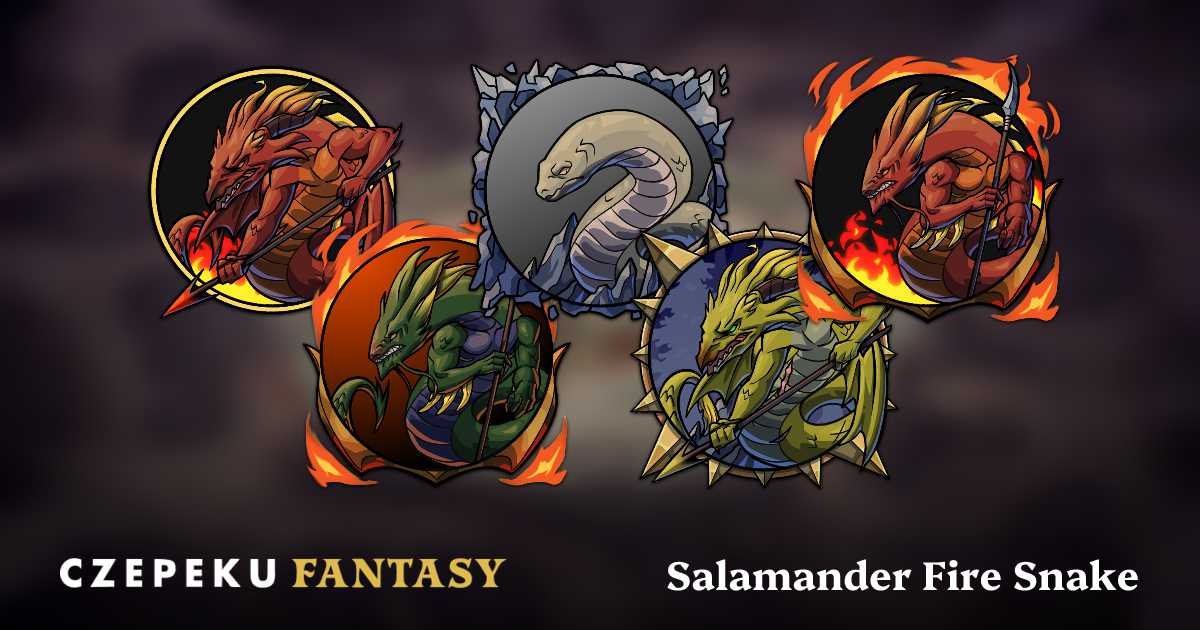 Salamander Fire Snake Token Builder | Customize and Randomize Czepeku ...