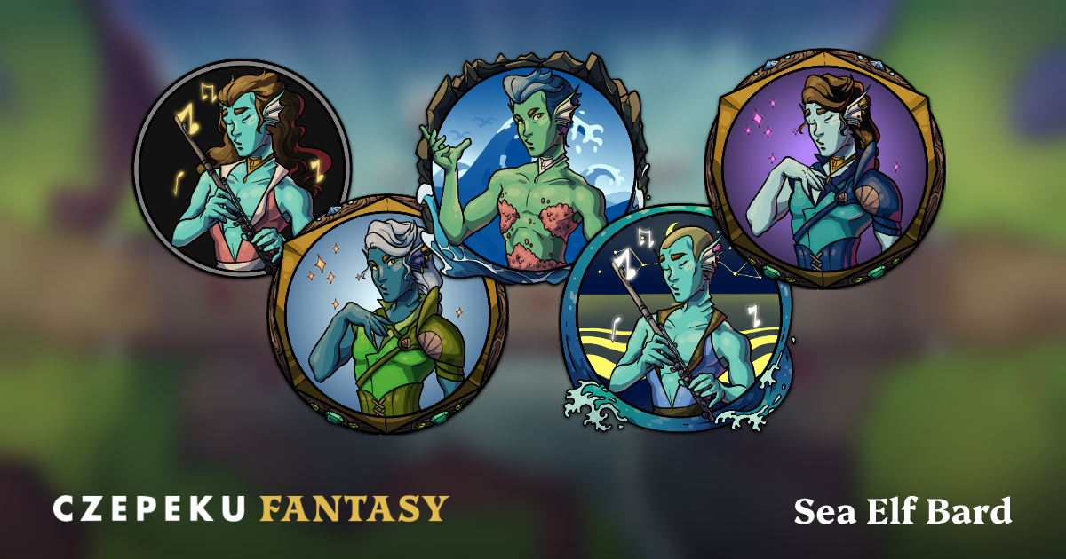 Sea Elf Bard Token Builder | Customize and Randomize Czepeku Tokens