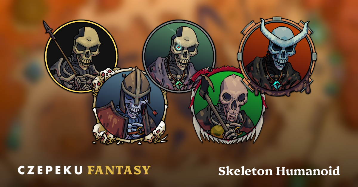 Skeleton Humanoid Token Builder | Customize and Randomize Czepeku Tokens