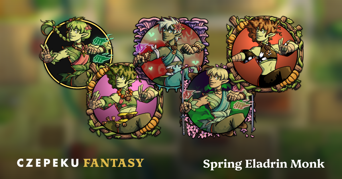 Spring Eladrin Monk Token Builder | Customize and Randomize Czepeku Tokens