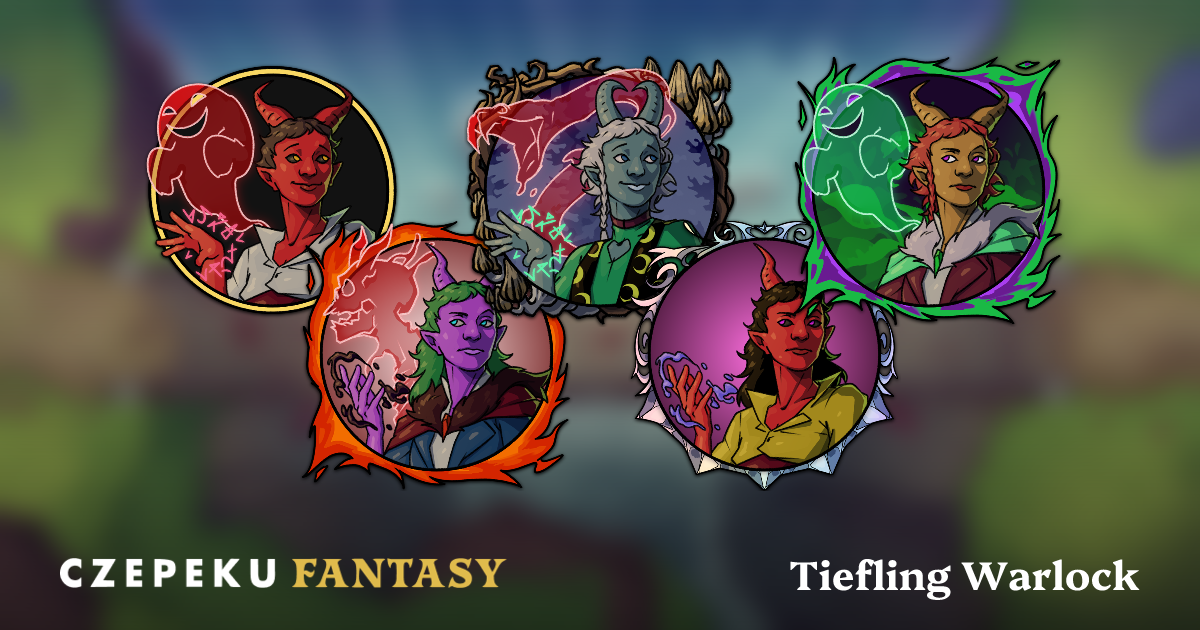 Tiefling Warlock Token Builder | Customize and Randomize Czepeku Tokens