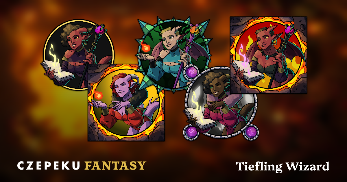 Tiefling Wizard Token Builder | Customize and Randomize Czepeku Tokens