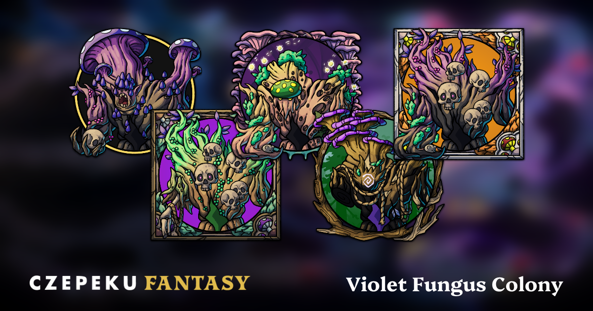 Violet Fungus Colony Token Builder | Customize and Randomize Czepeku Tokens