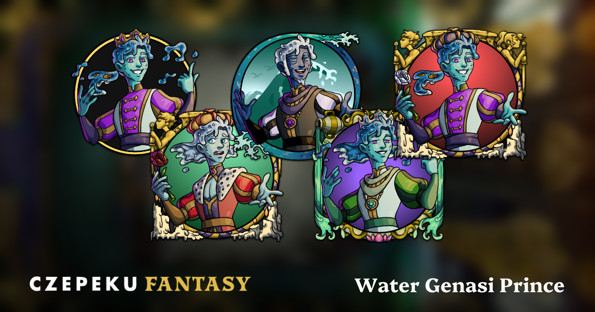 Water Genasi Prince Token Builder | Customize and Randomize Czepeku Tokens