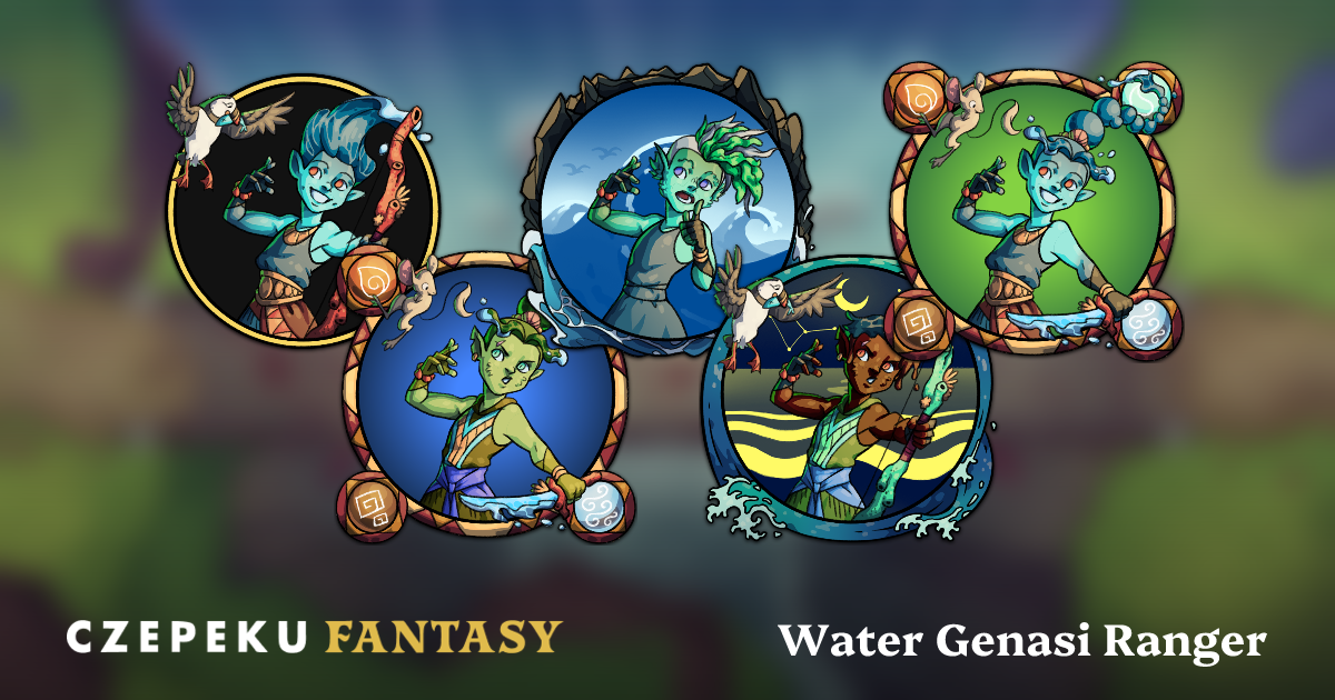 Water Genasi Ranger Token Builder | Customize and Randomize Czepeku Tokens