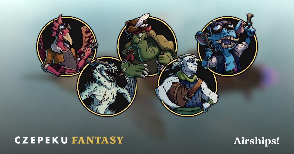Airships! Token Pack | Hand-Drawn Fantasy RPG Tokens by Czepeku