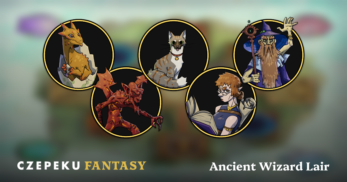 Ancient Wizard Lair Token Pack | Hand-Drawn Fantasy RPG Tokens by Czepeku