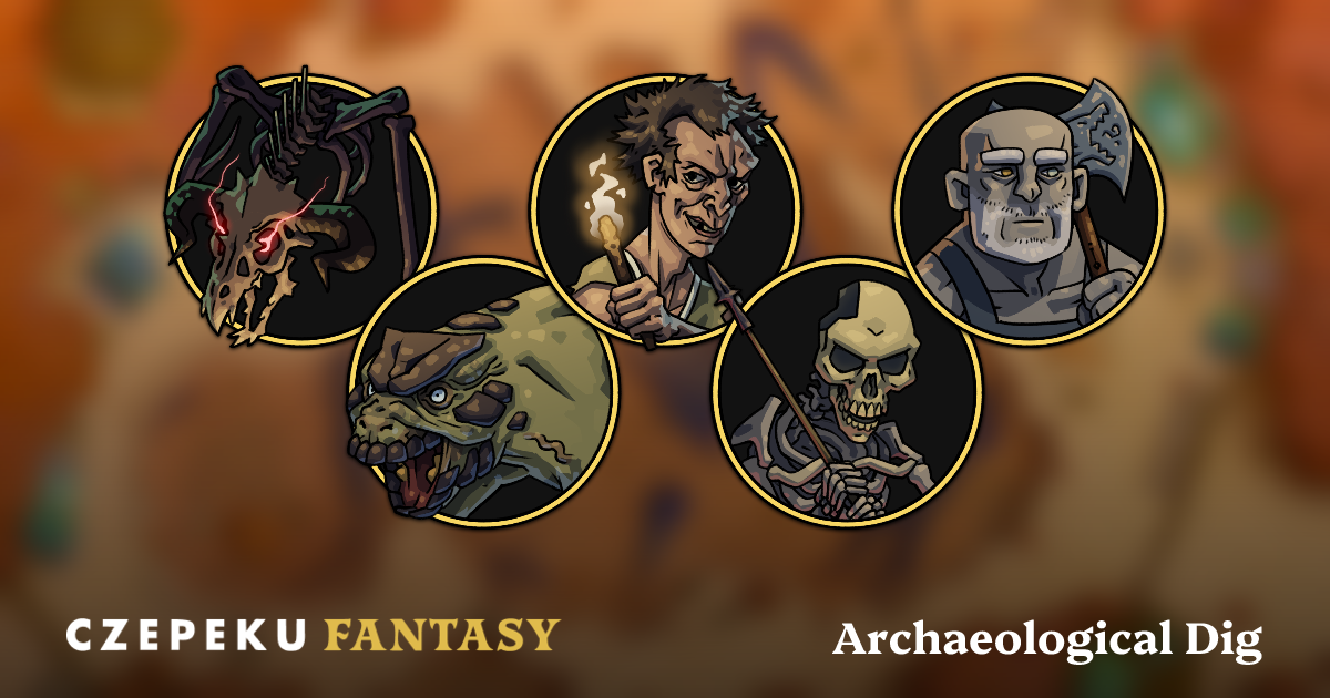 Archaeological Dig Token Pack | Hand-Drawn Fantasy RPG Tokens by Czepeku
