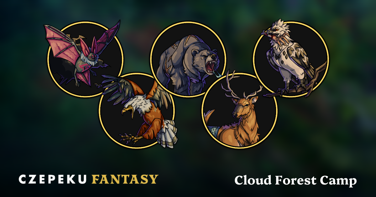 Cloud Forest Camp Token Pack | Hand-Drawn Fantasy RPG Tokens by Czepeku