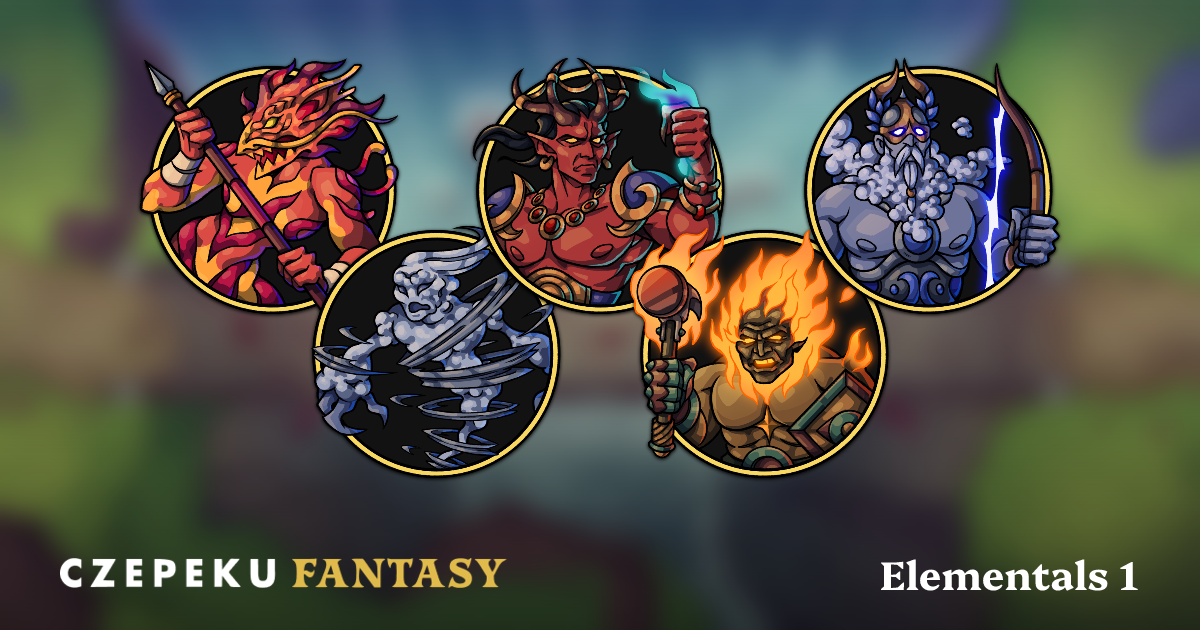 Elementals 1 Token Pack | Hand-Drawn Fantasy RPG Tokens by Czepeku