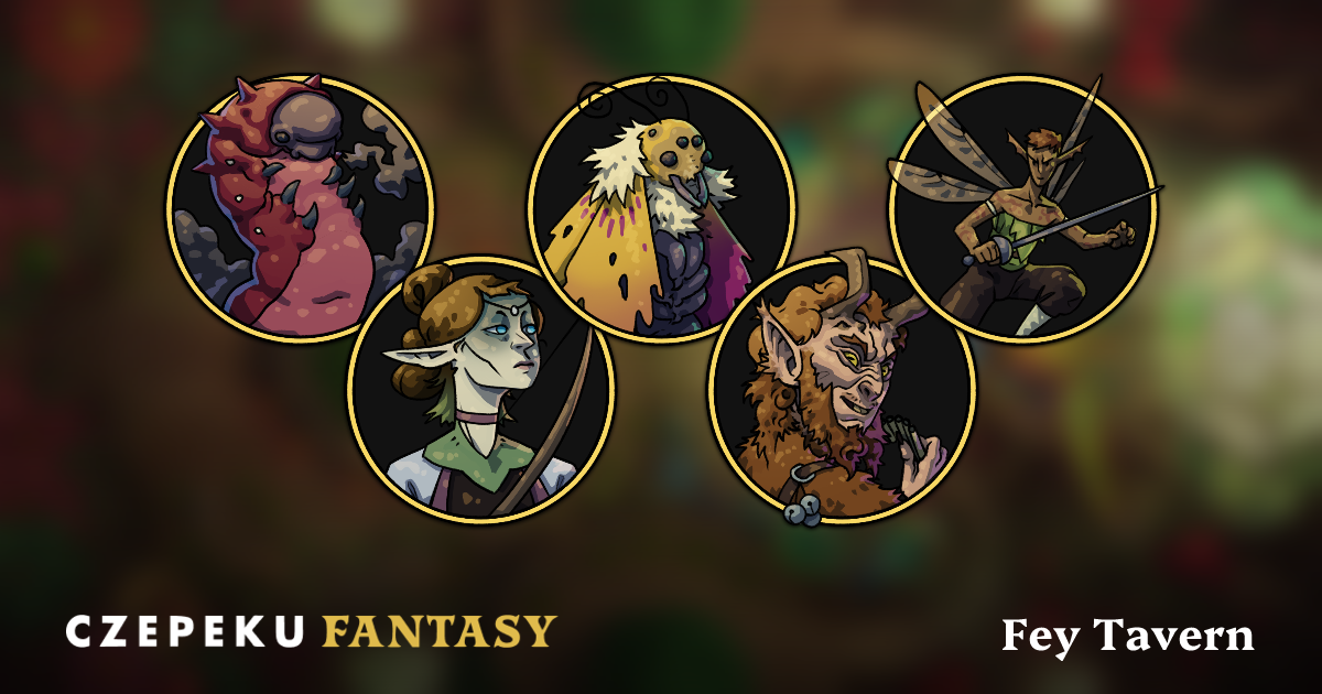 Fey Tavern Token Pack | Hand-Drawn Fantasy RPG Tokens by Czepeku