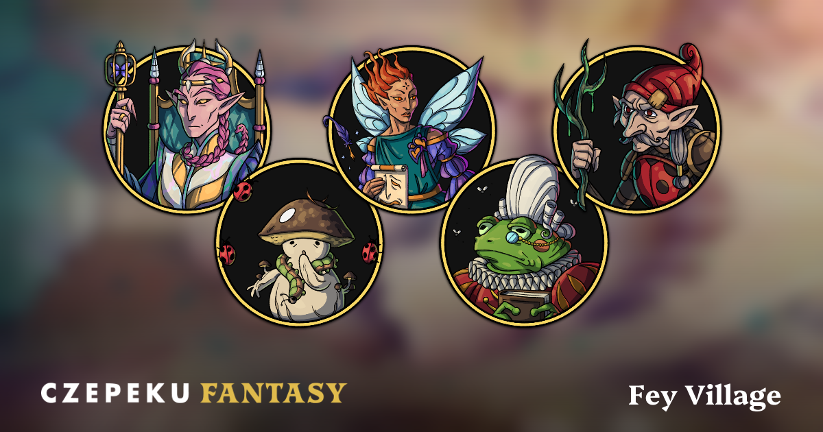 Fey Village Token Pack | Hand-Drawn Fantasy RPG Tokens by Czepeku