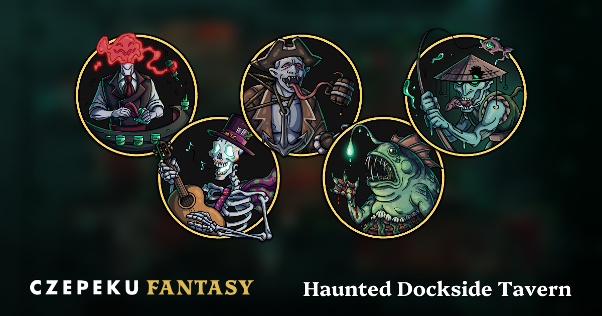 Haunted Dockside Tavern Token Pack | Hand-Drawn Fantasy RPG Tokens by ...