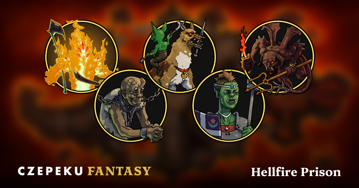 Hellfire Prison Token Pack | Hand-Drawn Fantasy RPG Tokens by Czepeku