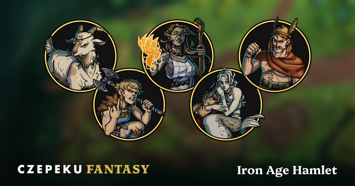 Iron Age Hamlet Token Pack | Hand-Drawn Fantasy RPG Tokens by Czepeku