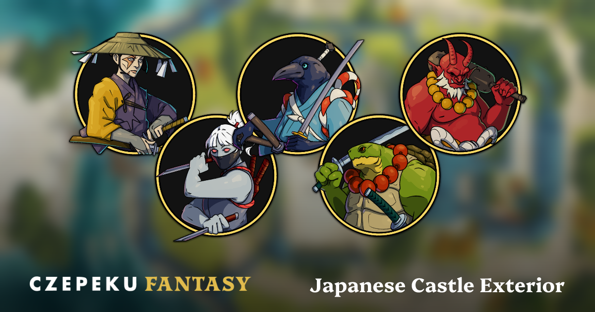 Japanese Castle Exterior Token Pack | Hand-Drawn Fantasy RPG Tokens by ...