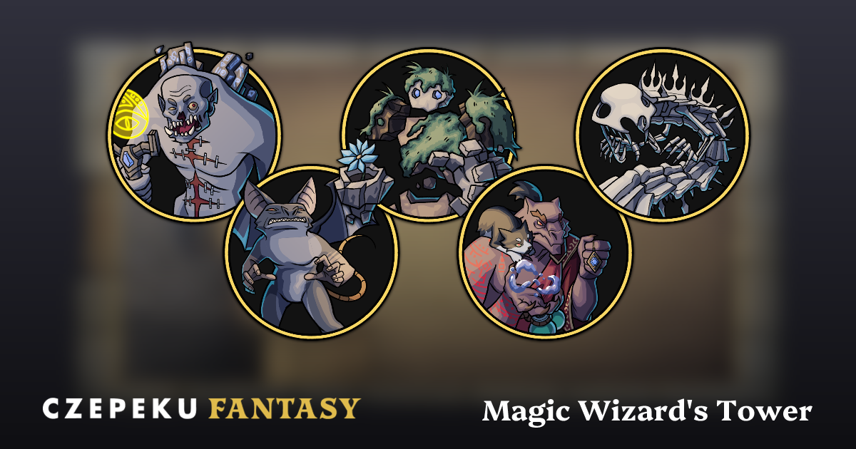 Magic Wizard's Tower Token Pack | Hand-Drawn Fantasy RPG Tokens by Czepeku
