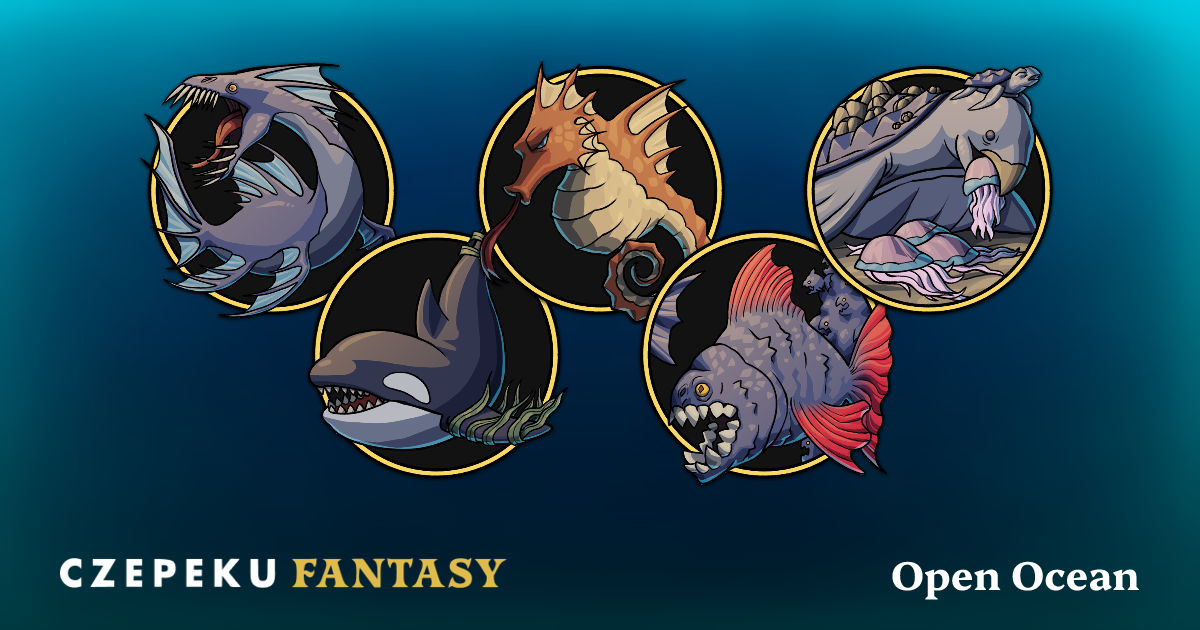 Open Ocean Token Pack | Hand-Drawn Fantasy RPG Tokens by Czepeku