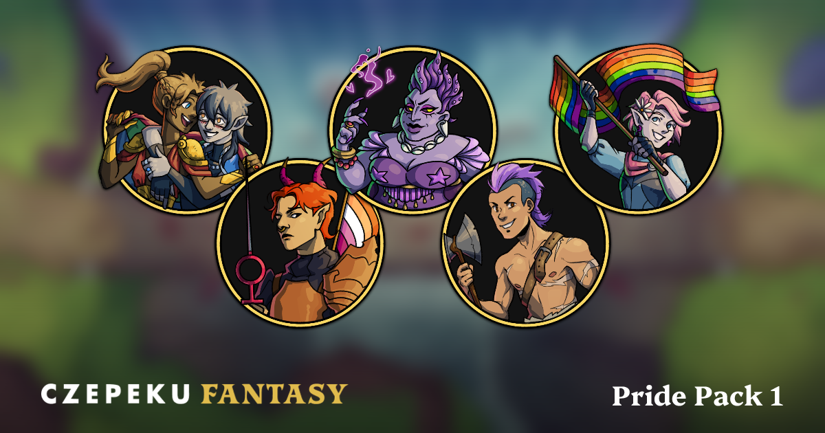 Pride Pack 1 Token Pack | Hand-Drawn Fantasy RPG Tokens by Czepeku