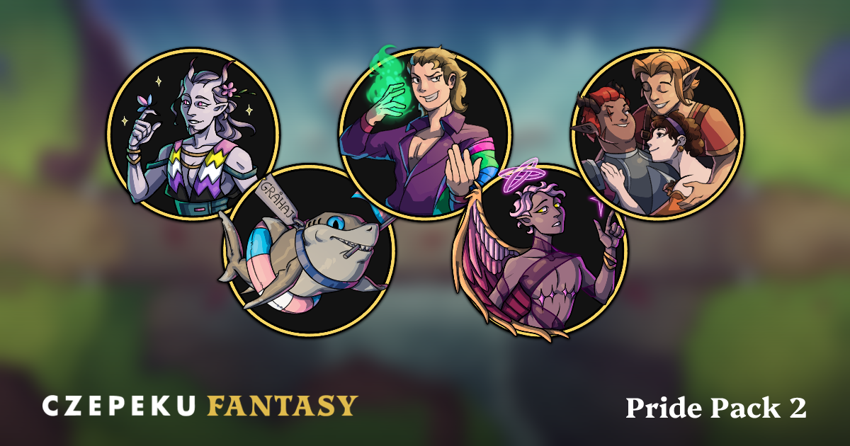 Pride Pack 2 Token Pack | Hand-Drawn Fantasy RPG Tokens by Czepeku