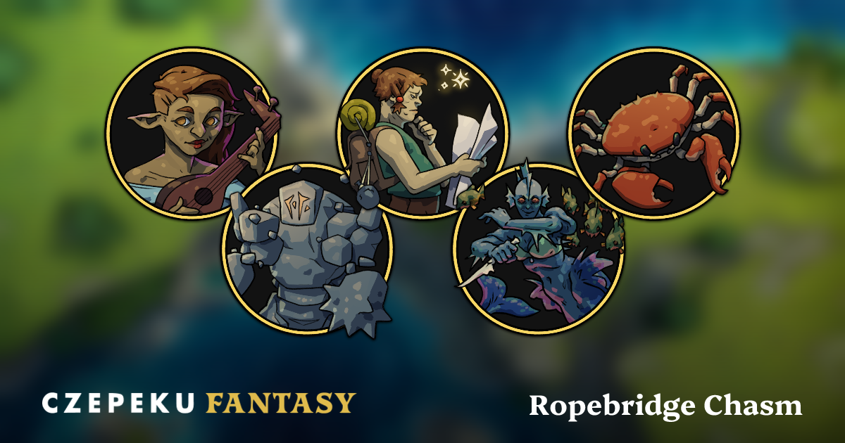 Ropebridge Chasm Token Pack | Hand-Drawn Fantasy RPG Tokens by Czepeku