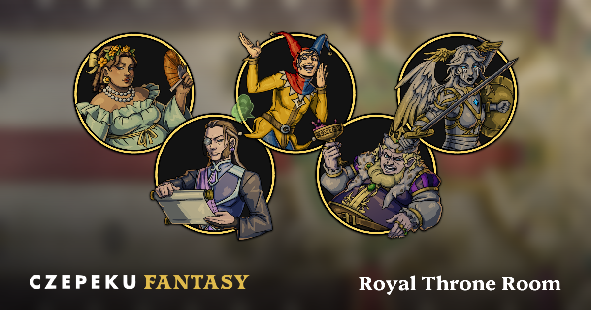 Royal Throne Room Token Pack | Hand-Drawn Fantasy RPG Tokens by Czepeku