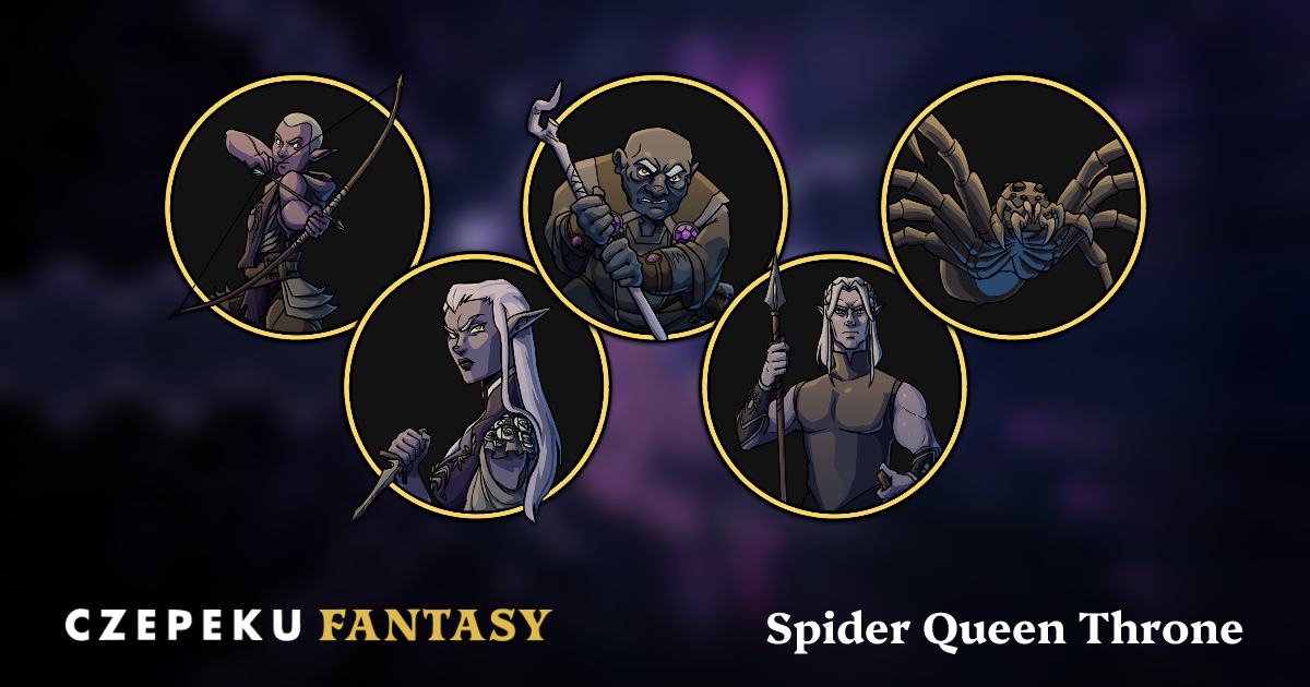 Spider Queen Throne Token Pack | Hand-Drawn Fantasy RPG Tokens by Czepeku