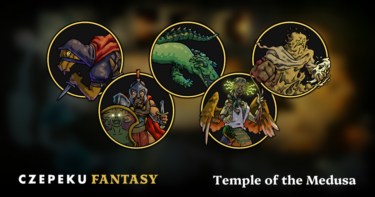 Temple of the Medusa Token Pack | Hand-Drawn Fantasy RPG Tokens by Czepeku