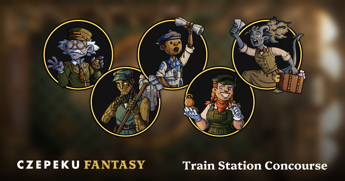 Train Station Concourse Token Pack | Hand-Drawn Fantasy RPG Tokens by ...