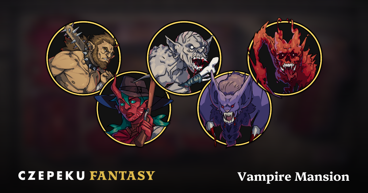 Vampire Mansion Token Pack | Hand-Drawn Fantasy RPG Tokens by Czepeku