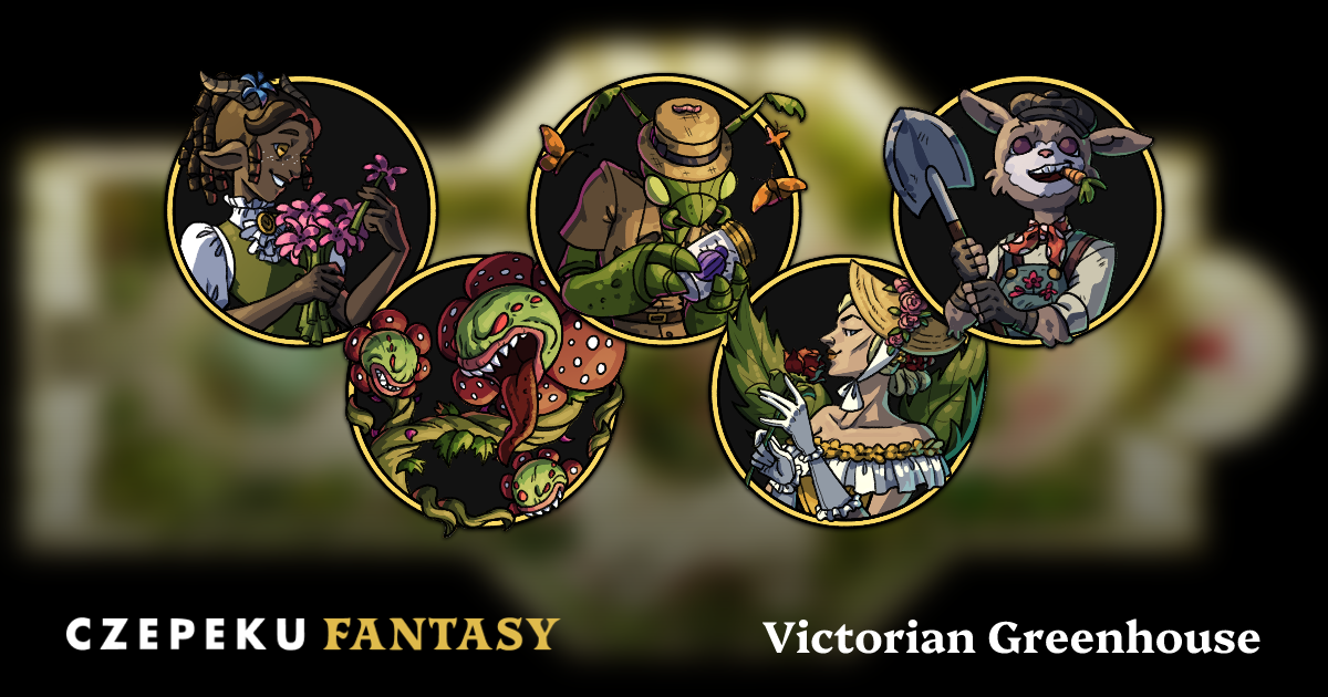 Victorian Greenhouse Token Pack | Hand-Drawn Fantasy RPG Tokens by Czepeku