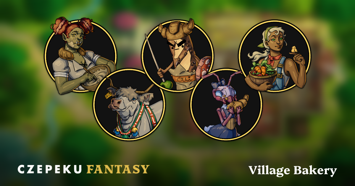 Village Bakery Token Pack | Hand-Drawn Fantasy RPG Tokens by Czepeku